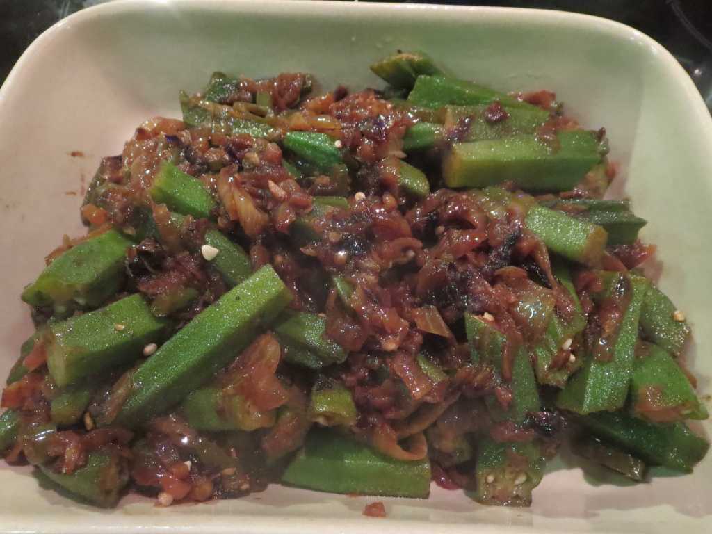 Okra With Onions - Meals from the Mill