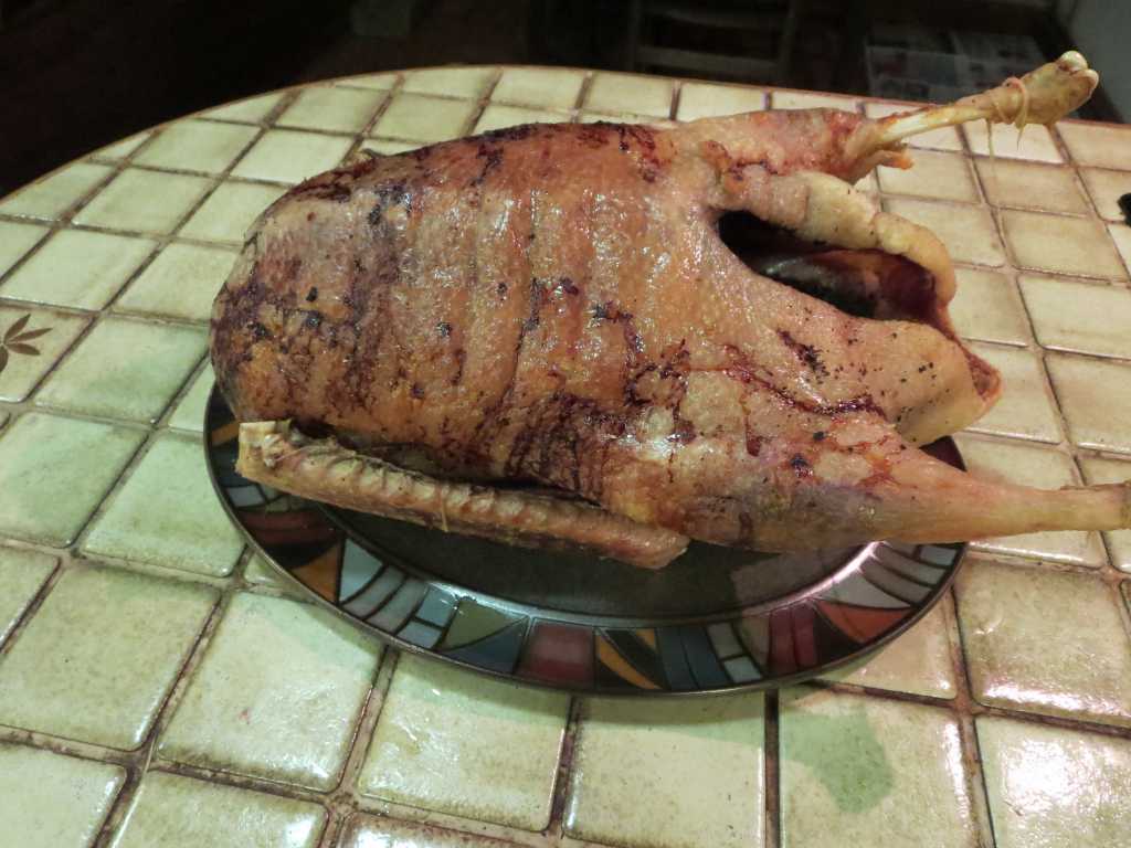 Roast Goose With Black Pudding Stuffing - Meals from the Mill